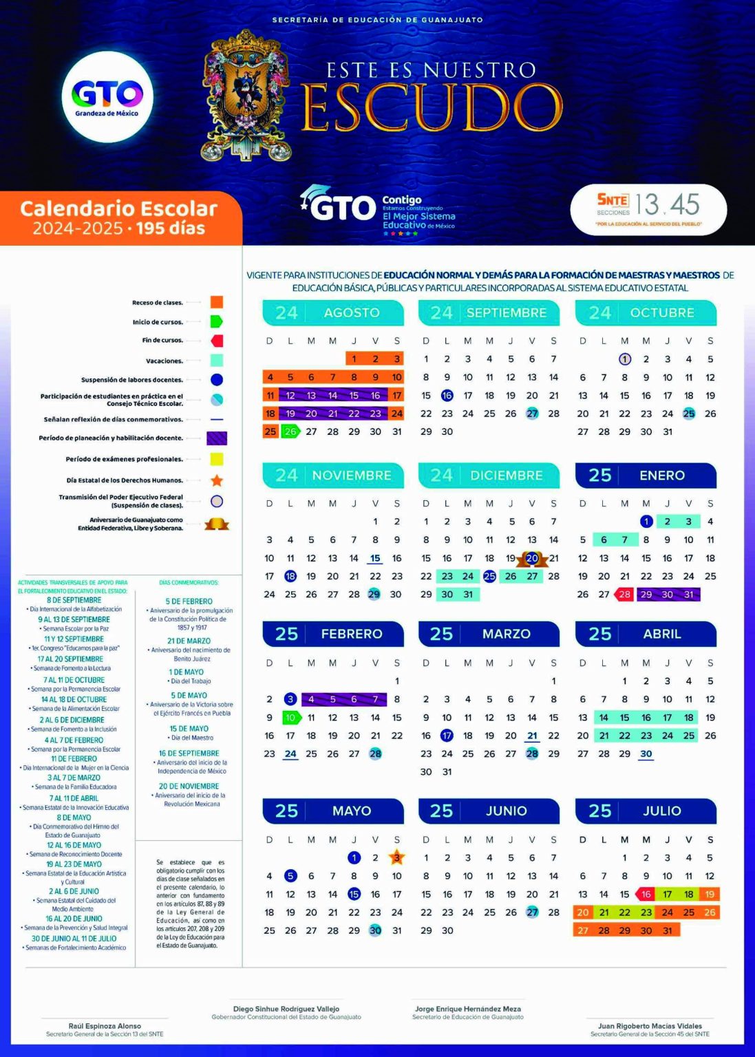 Conoce el calendario escolar para el ciclo 2024-2025 – Guanajuato Y Mas